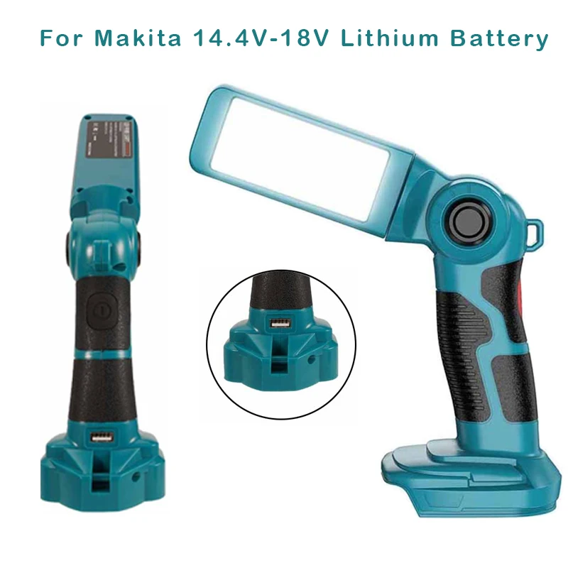 12W-LED-Work-Light-With-USB-For-Makita-14-4V-18V-Lithium-Battery-Indoor ...