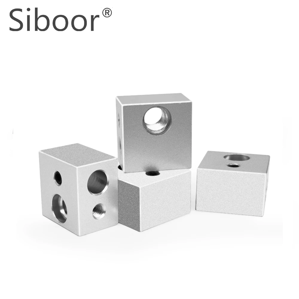 2Pcs 3D Printer Parts V6 MK8 MK9 MK10 Volcano Aluminium Heater Block ...