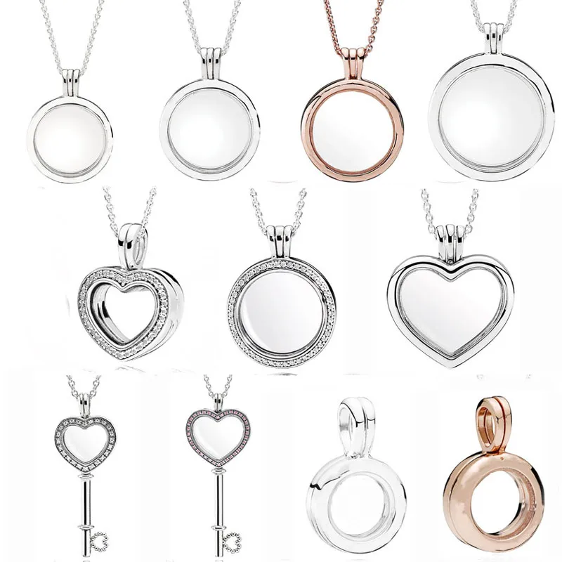Floating Locket Necklace Pandora | Pandora 925 Sterling Silver Set ...