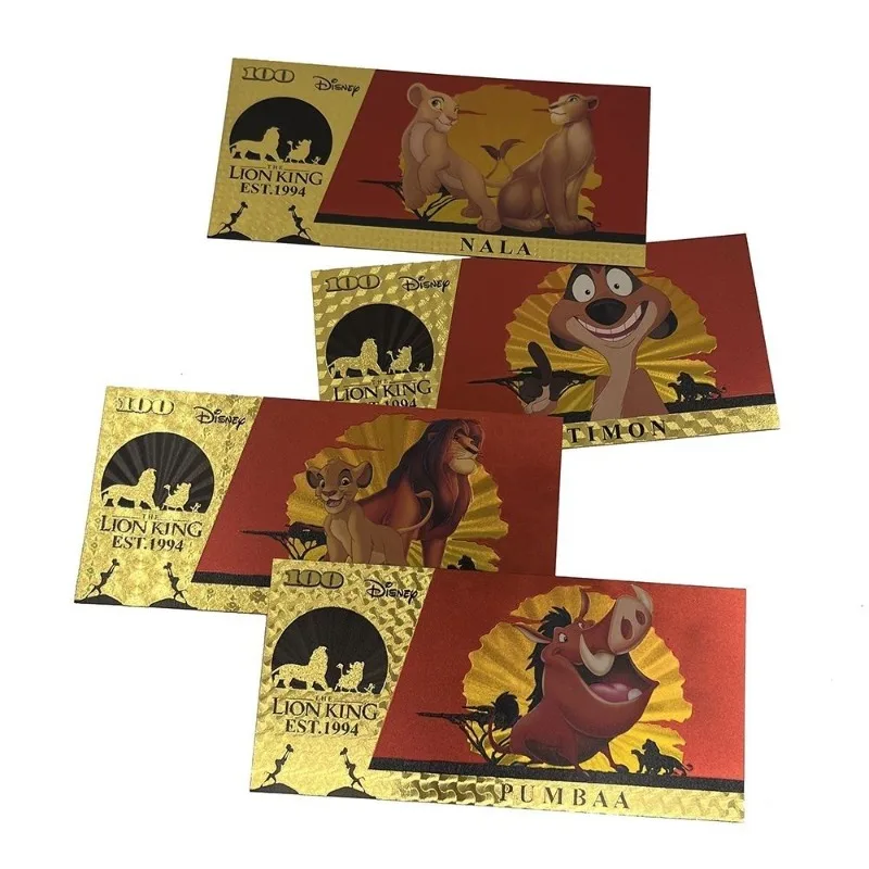 Disney-The-Lion-King-Gold-Foil-Paper-Anime-Figures-Simba-Nala-Pumbaa ...
