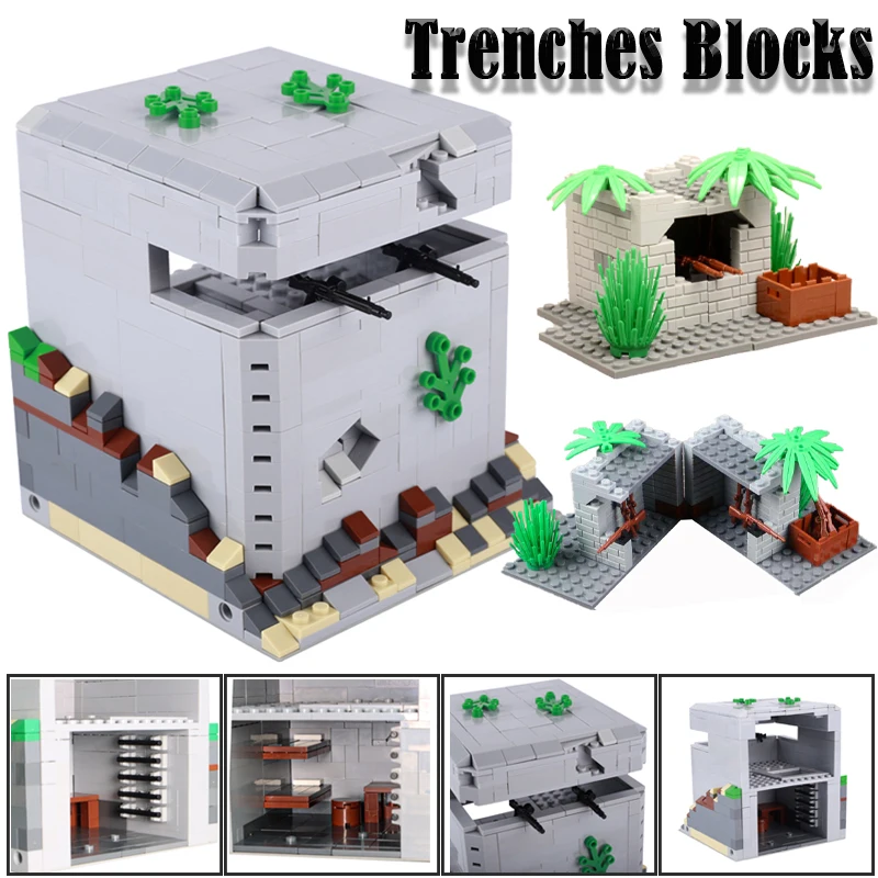 WW2-German-Military-Trenches-Building-Blocks-Fortress-Ruins-Army ...
