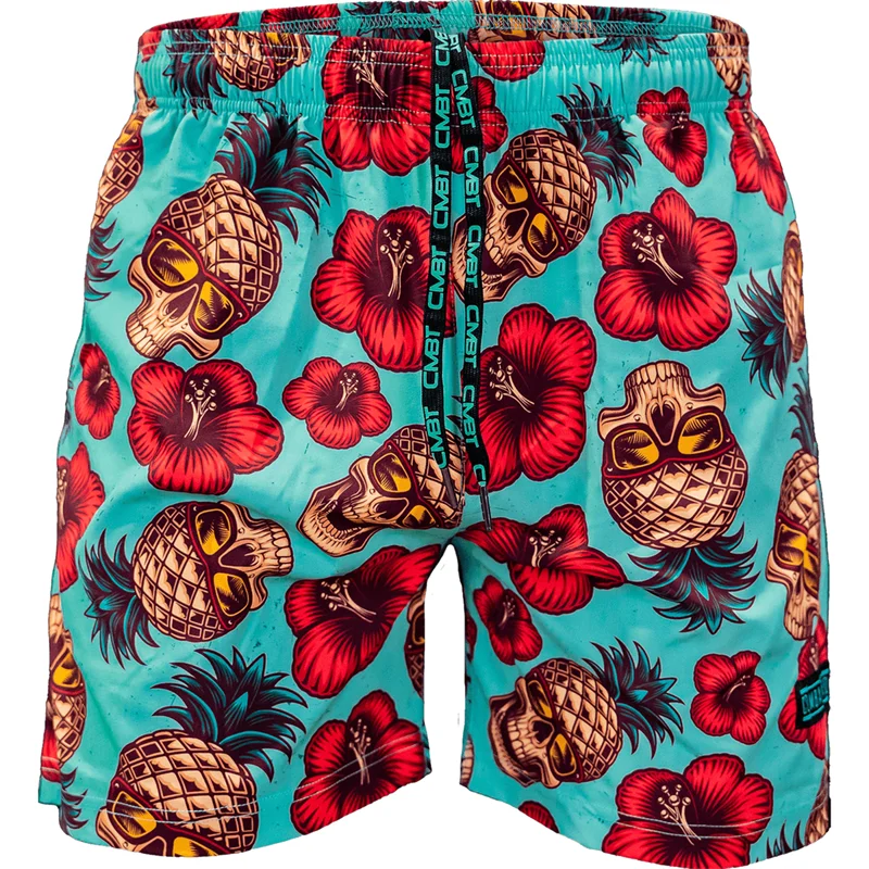 Pineapple 3D Graphic Beach Short Pants Men Tropical Fruit Print Surf ...