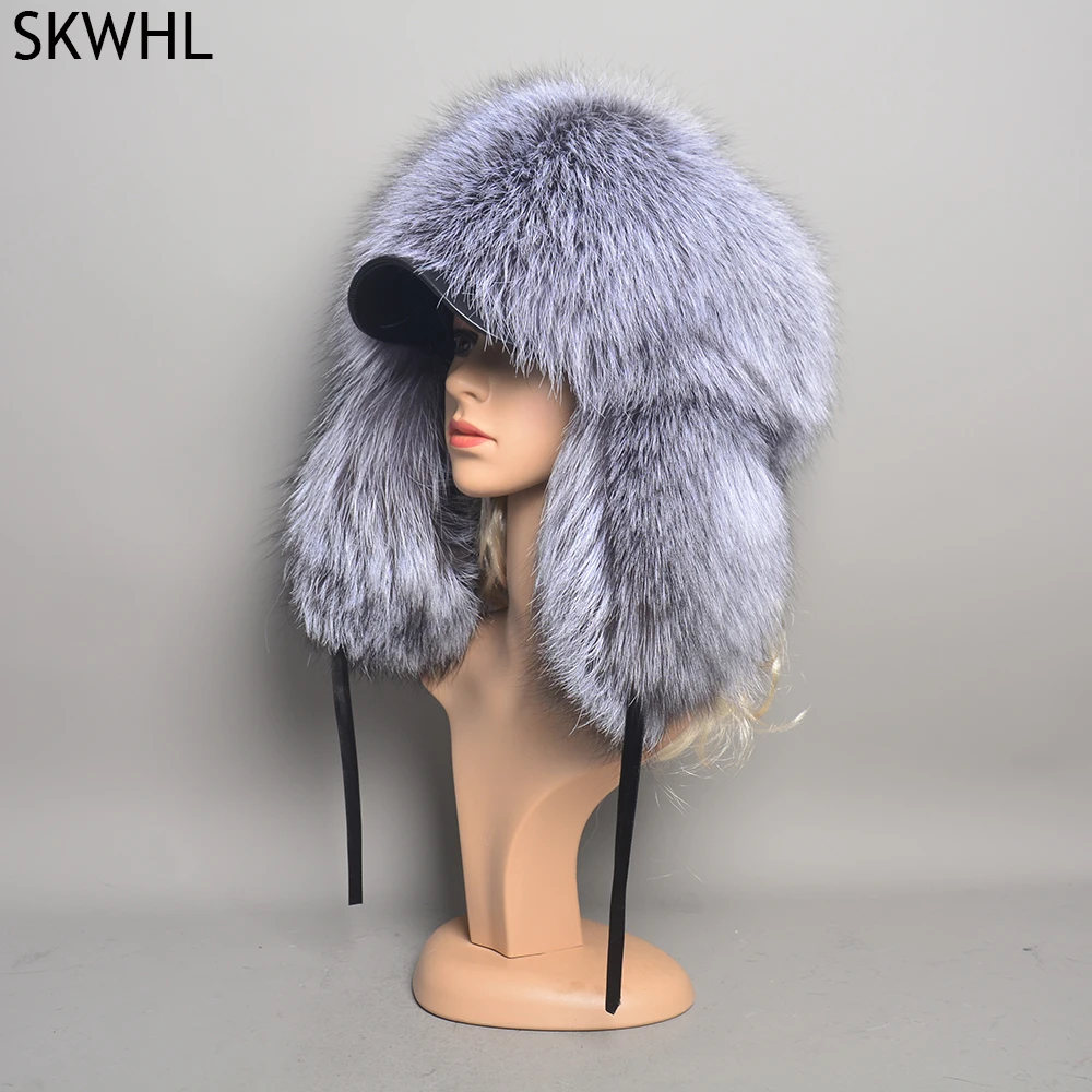 Real Genuine Natural Fox Fur Hats | Fox Fur Russian Hat Women | Fur Hat ...
