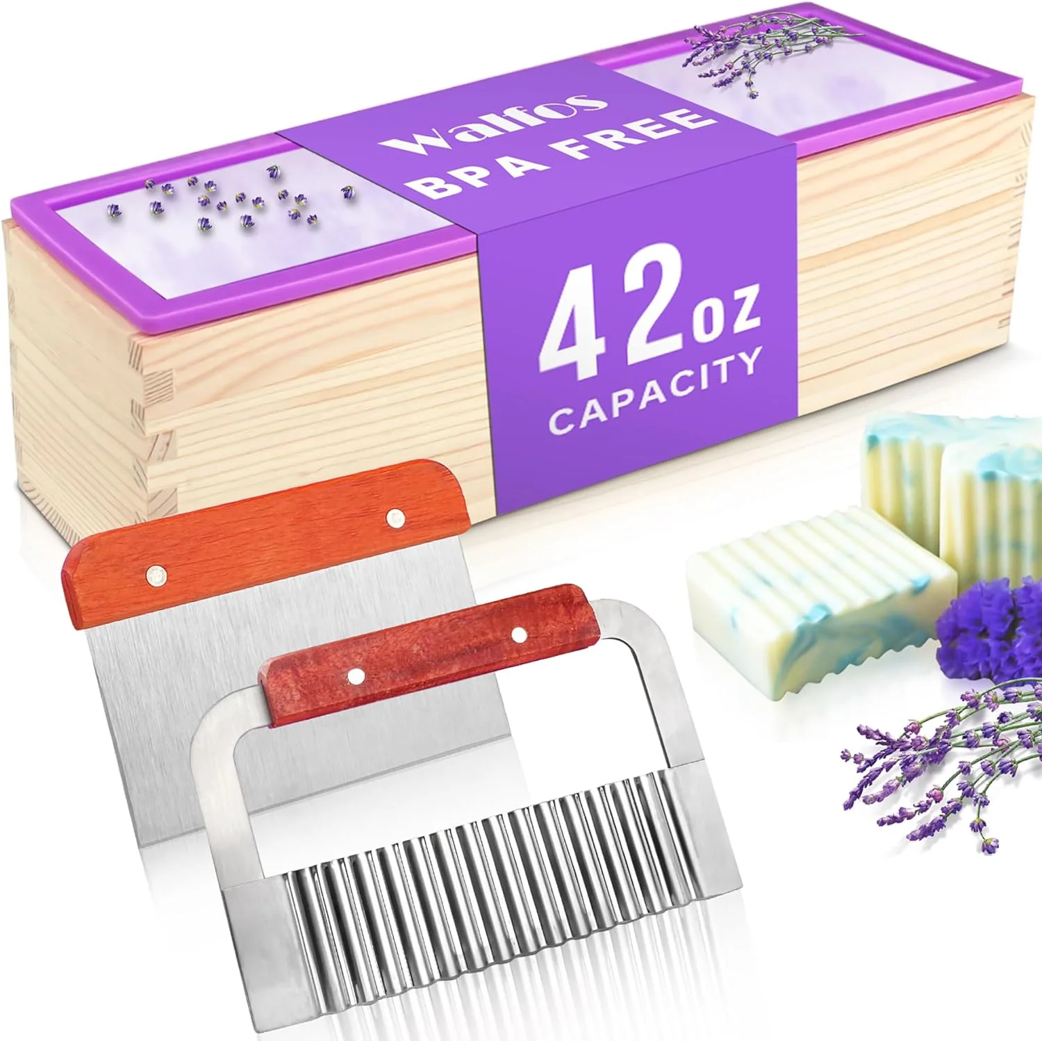 Rectangular Silicone Soap Mold Kit with Cutter – 42oz DIY Set - Soap ...