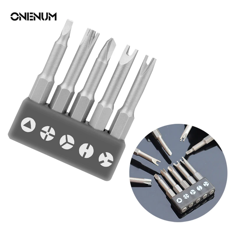 ONENUM-5-13Pcs-Screwdriver-Bits-Set-50mm-U-shaped-Y-Type-Triangle ...