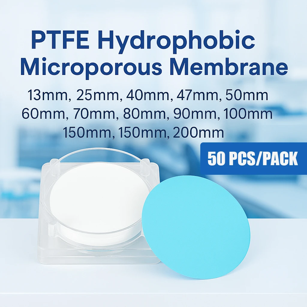 50pcs 13mm to 100mm Multiple Aperture Hydrophobic PTFE Microporous ...
