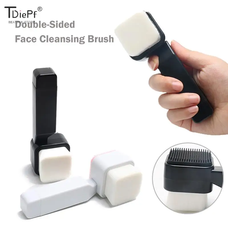 2 In 1 Double Side Silicone Skin Care Tools Facial Cleaner Brush Face ...