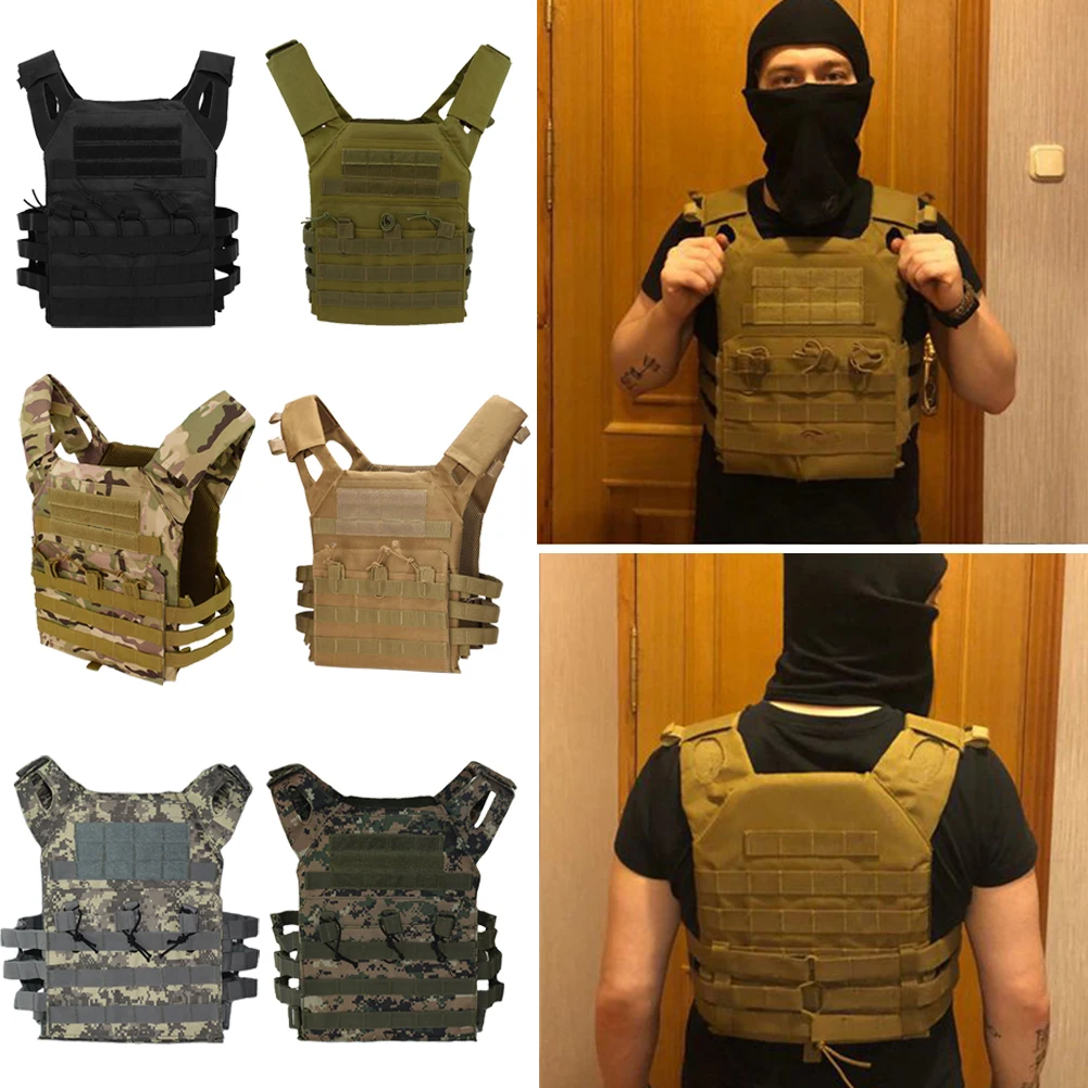 Military-Tactical-Vest-Waterproof-Outdoor-Body-Armor-Lightweight-JPC-Molle-Plate-Carrier-Hunting ...