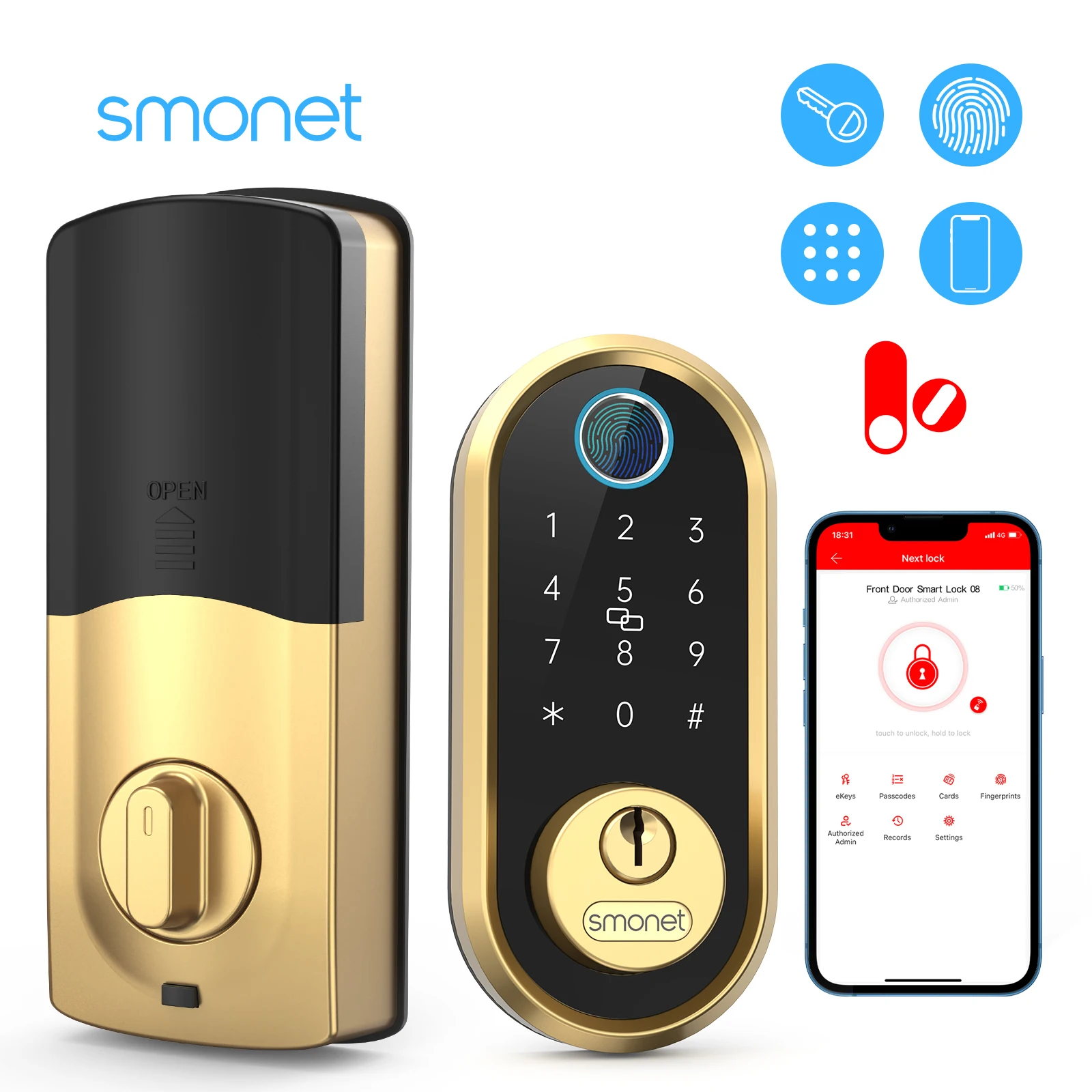 Smonet-Fingerprint-Lock-With-Smart-Digital-Keypad-Lock-Bluetooth-IC ...