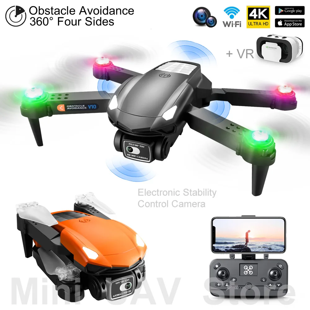 V10-Easy-Fly-Mini-UAV-Drone-VR-Obstacle-Avoidance-Folding-Quadcopter ...
