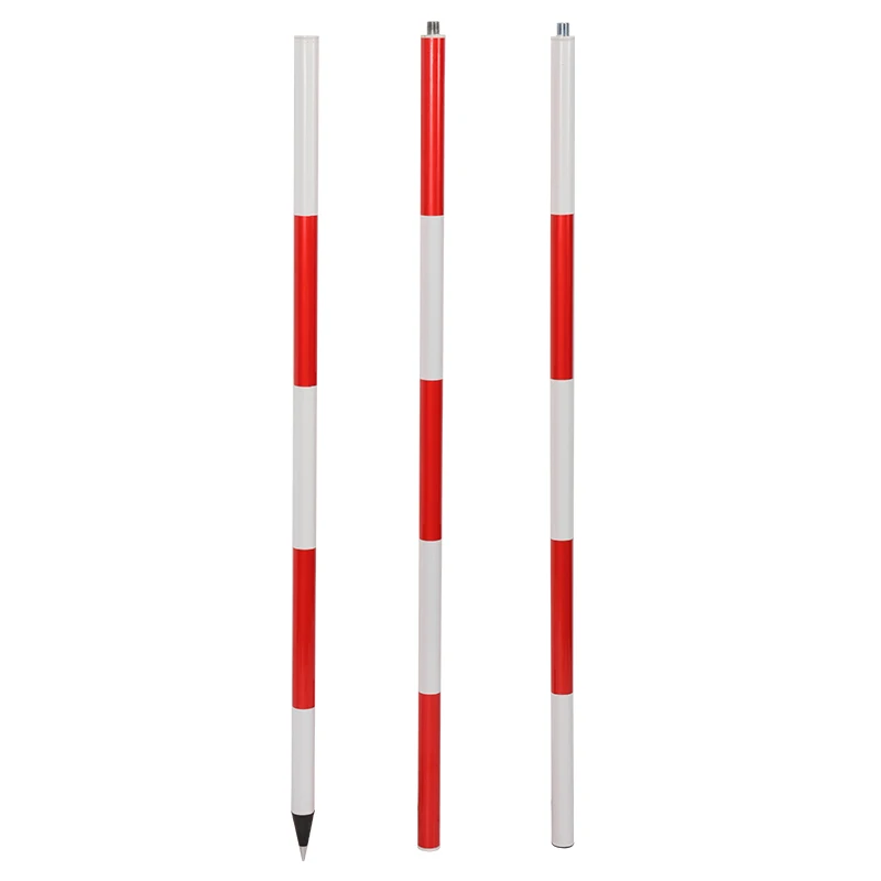 Factory Red White Aluminum Range Pole 1m 1 Section For Land Survey ...