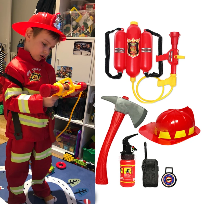 Firemen-Kids-Cosplay-Costumes-Firefighter-Uniform-Halloween-Carnival ...