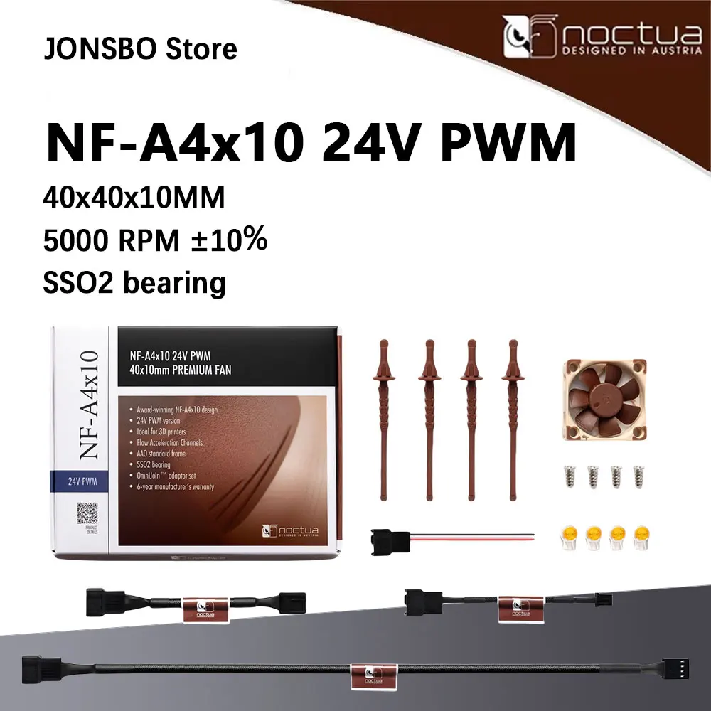 Noctua NF-A4X10 24V PWM Fan，Applicable to the ideal choice fan for 3D ...