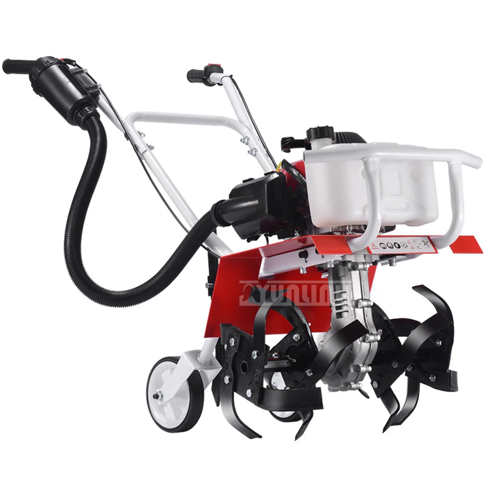 Small-Gasoline-Tiller-Farm-Agriculture-Rotary-Tillage-Machine-loosening-trenching-weeding ...