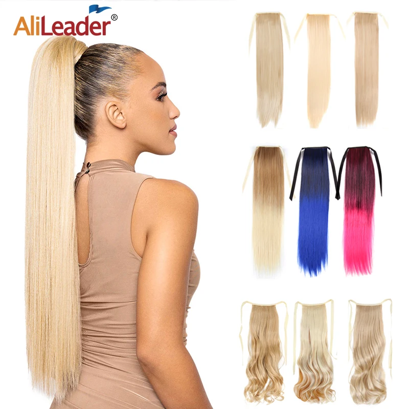 Ponytail-Extension-Synthetic-Long-Straight-Ponytail-Hairpiece-Wrap ...