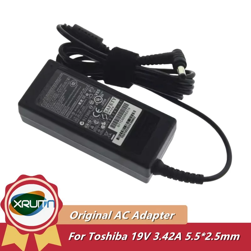 19V 3.42A 65W Laptop AC DC Adapter Charger for Toshiba Satellite Pro ...