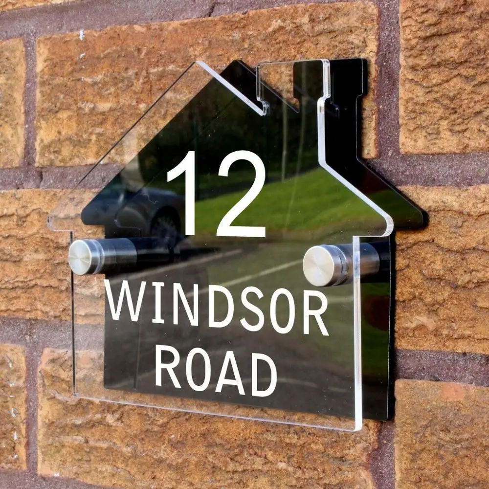 DIY-House-Number-Classical-Customized-House-Shaped-Door-Signs-Road ...