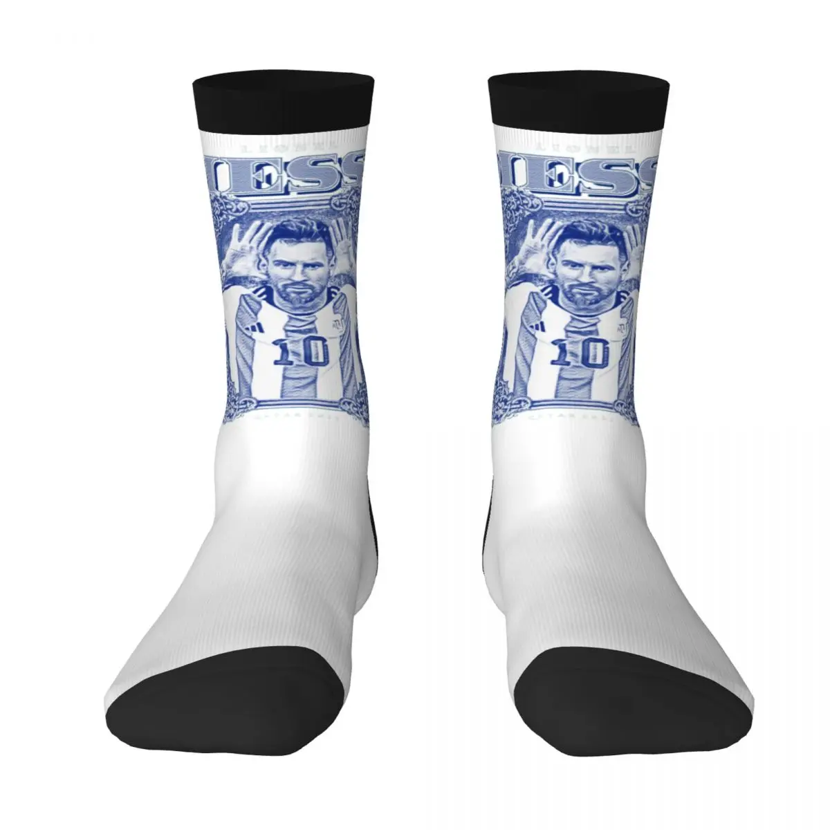 Argentina Lioneler And Messi (29) Color contrast socks Knapsack Elastic ...