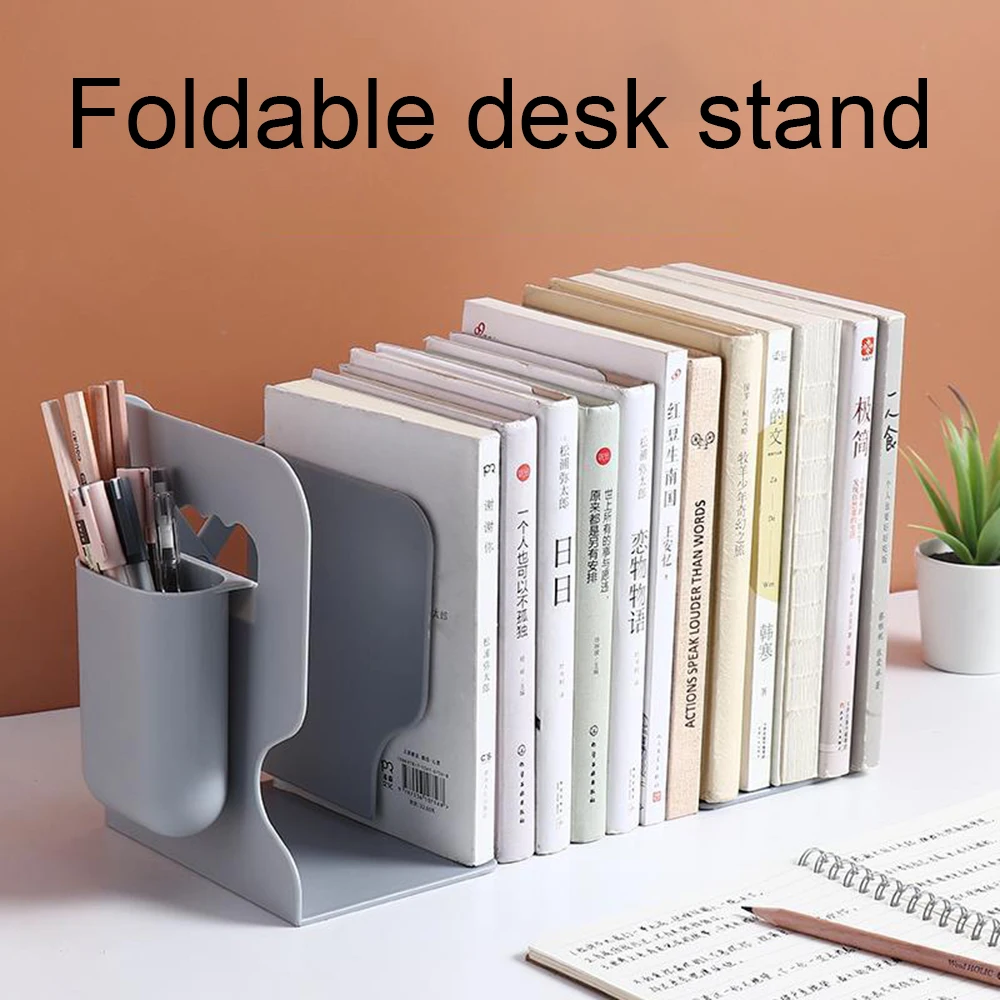 Adjustable-Bookend-with-Pen-Holder-Retractable-Bookends-For-Shelves ...
