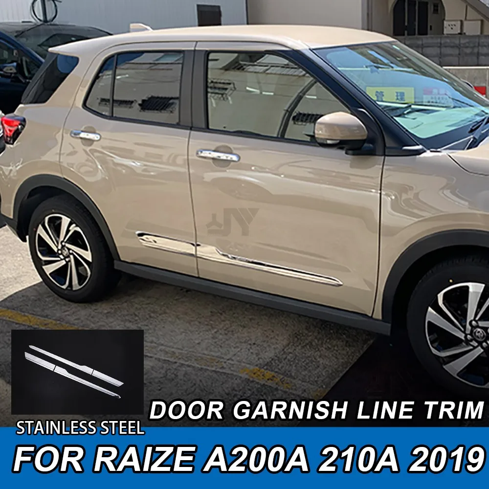4 pcs Car Door Garinsh Line Trim Strip Stainless Steel Car Side Molding ...