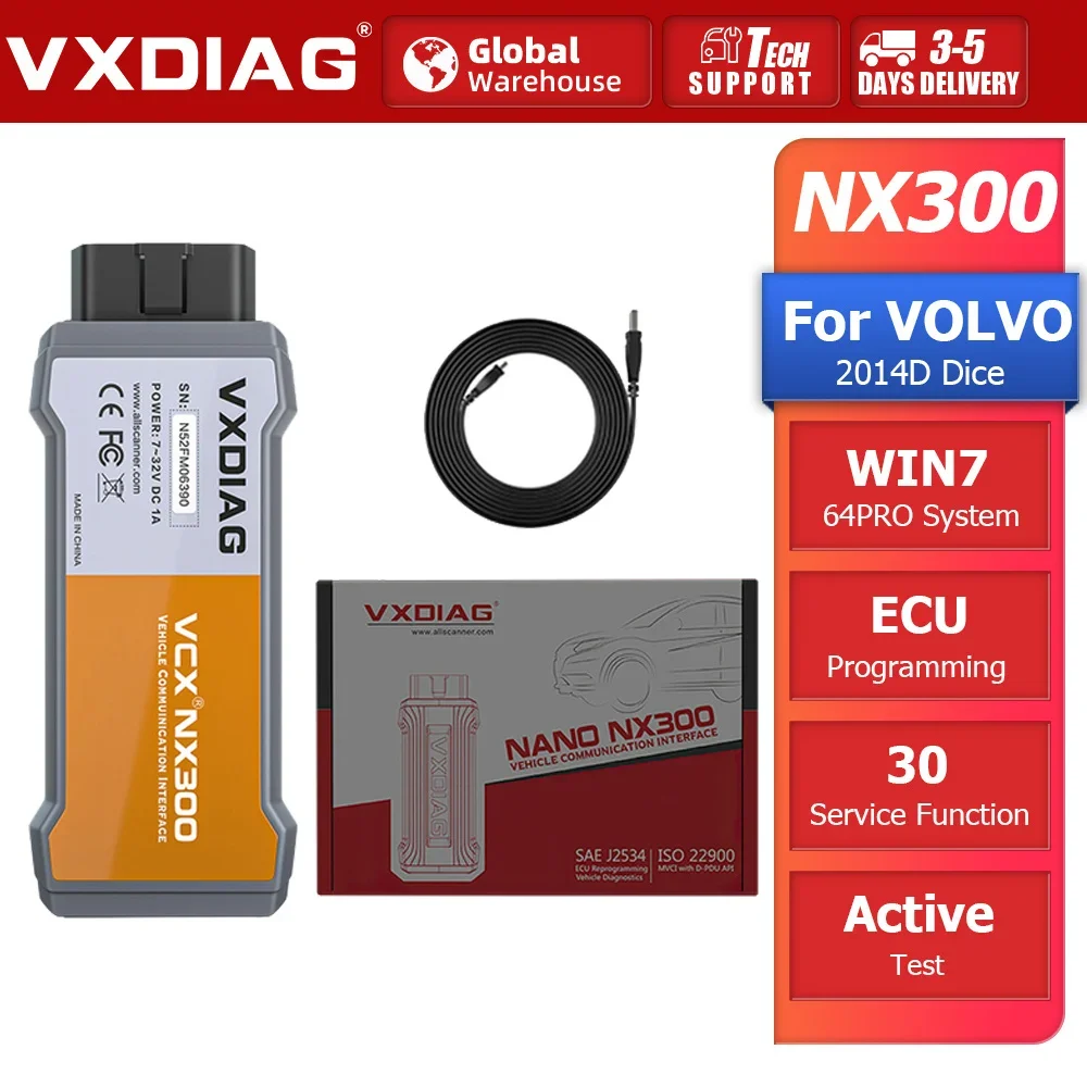 VXDIAG-NANO-NX300-Car-Diagnostic-Tool-For-VOLVO-2014D-Dice-OBDII ...