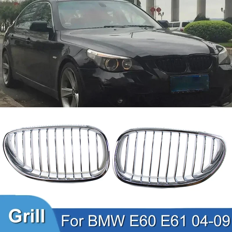 Chrome Car Front Kidney Grill Grille Hood Racing Grills Electroplate ...