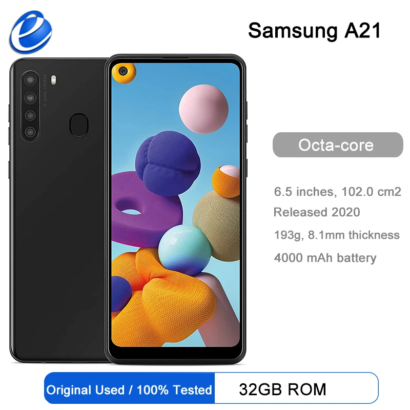 Original-Samsung-Galaxy-A21-Mobile-Phone-A215U-4G-LTE-Refurbished-6-5 ...