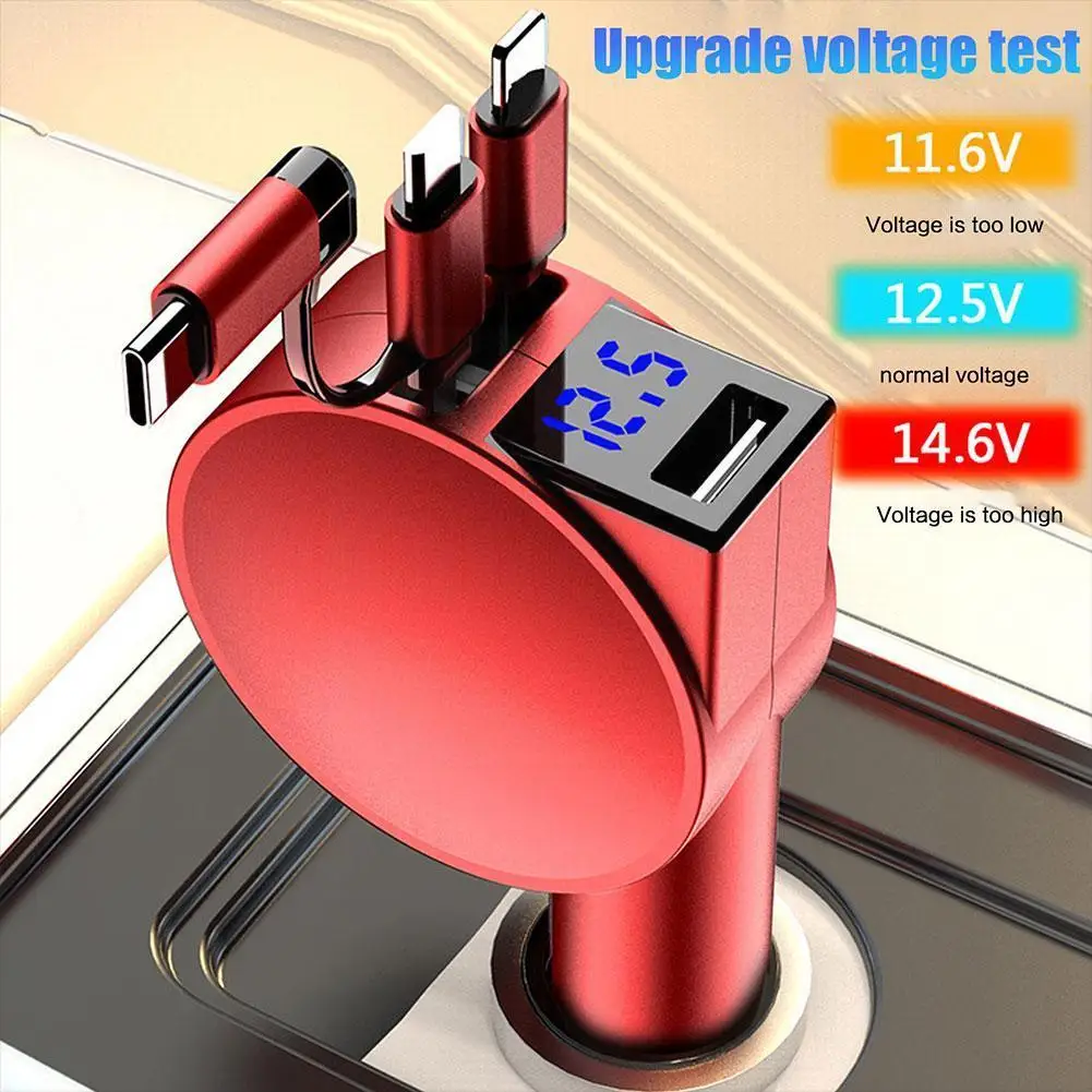 60w-Car-Fast-Charger-3-In-1-Retractable-Universal-Multi-function ...