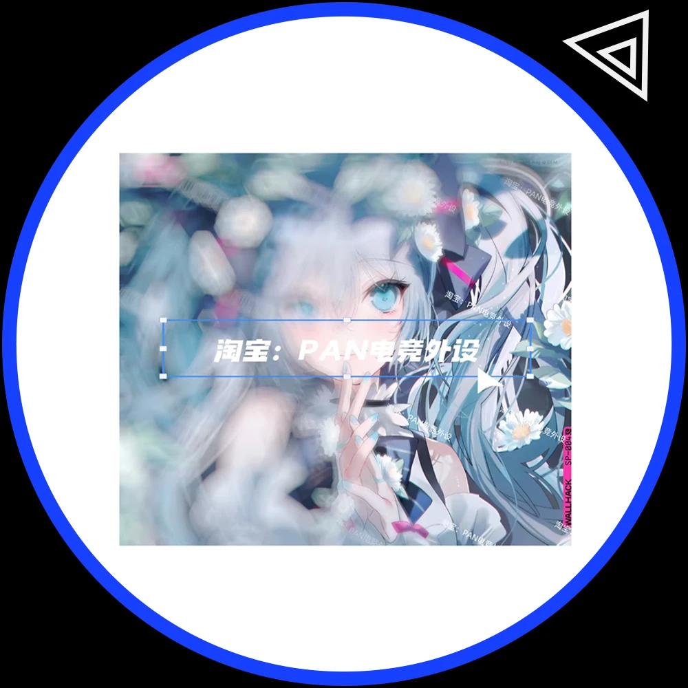 Wallhack 4.0 Anime Virtual Idol Glass Gaming Mouse Pad Reproduced ...