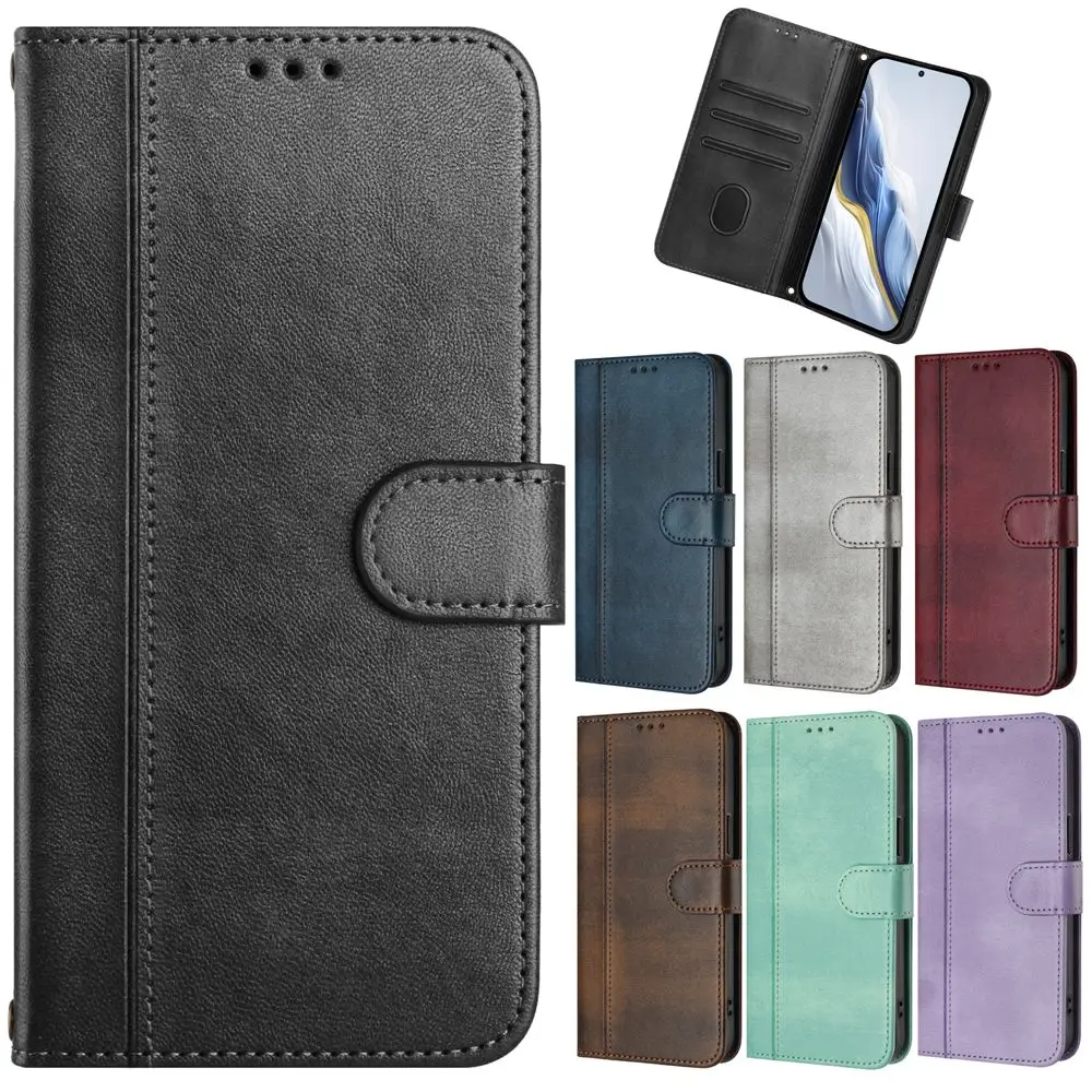 Elegant Leather Flip Phone Case with Back Cover and Stylus Holder for ...