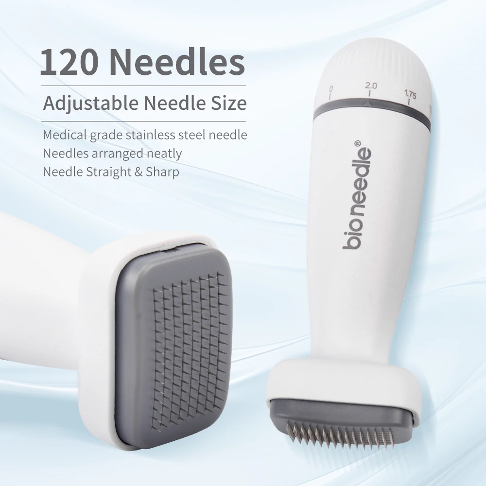 Bio-120pin-Derma-Roller-Stamp-Adjust-Needle-Microneedle-for-Beard-Hair ...
