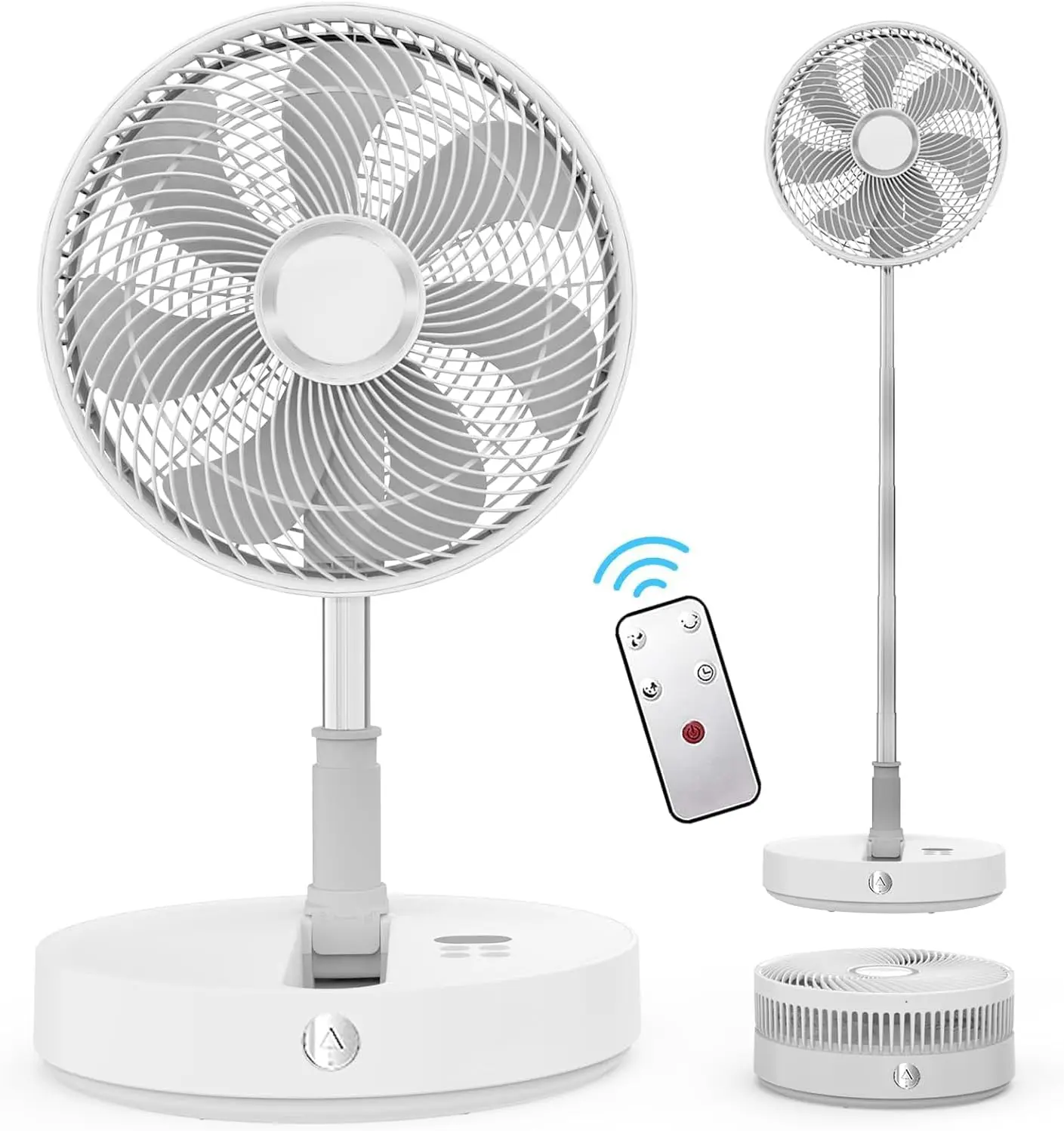12-Foldable-Rechargeable-Fan-Portable-Travel-Height-Adjustable ...