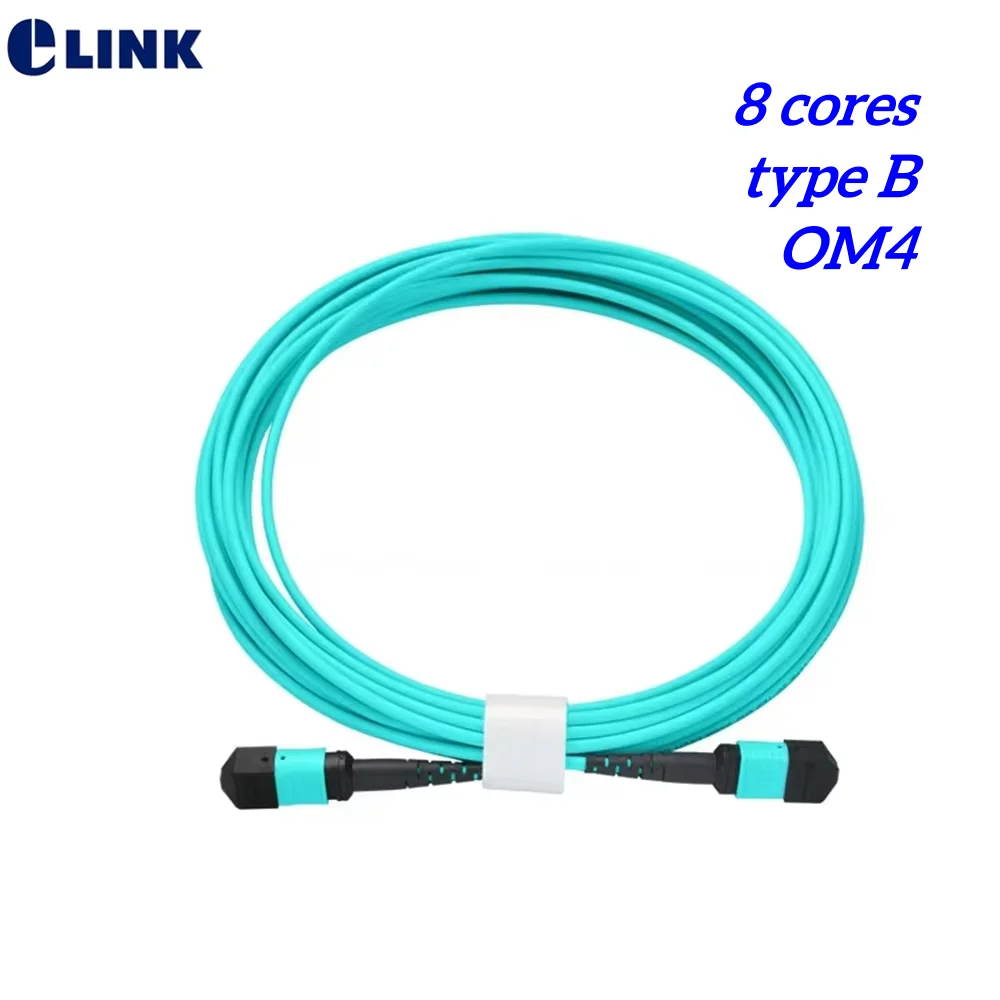 MPO-MPO OM4 patchcord 8 core female male type B 2 3 5 10 15mtr fiber ...