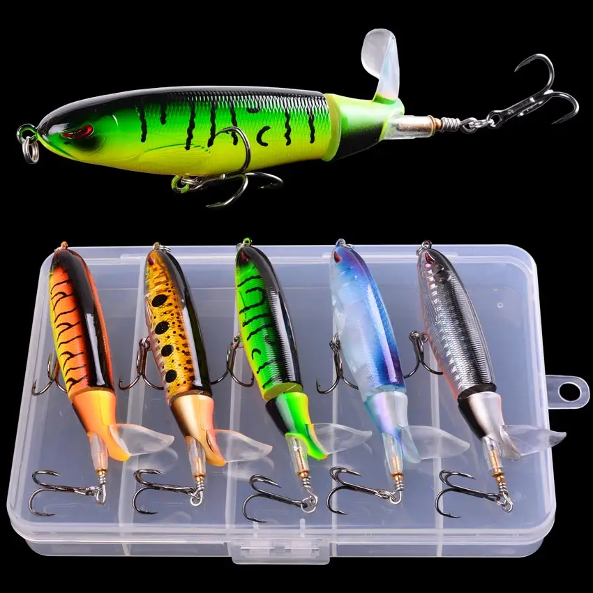 5Pcs-Box-Topwater-Fishing-Lure-Kit-Whopper-Popper-Artificial-Bait-Hard ...