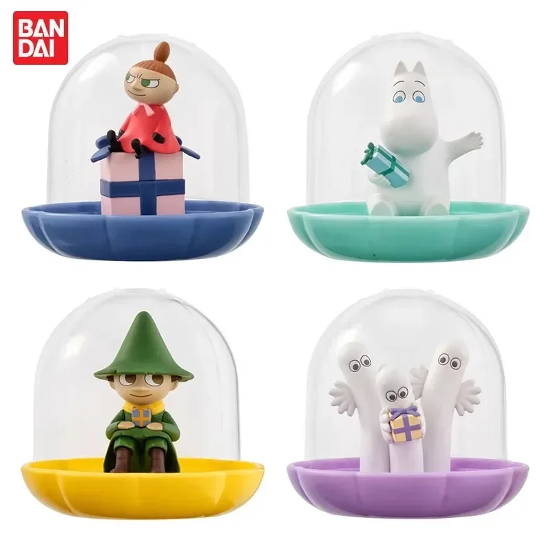 Bandai Genuine 4Pcs Gashapon ジェムリーズ Moomin Anime Figure Toys For Kids ...