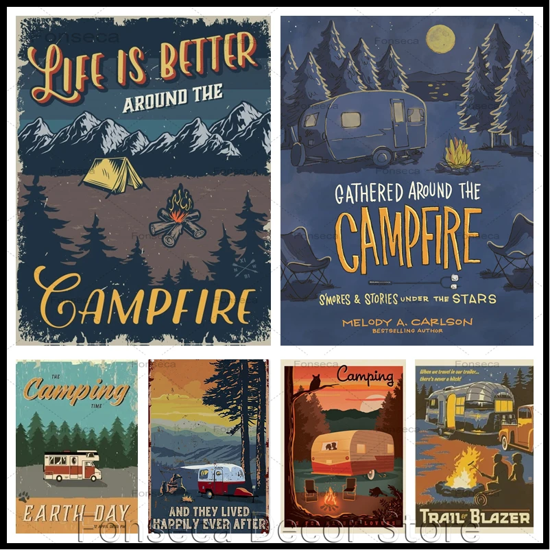 Vintage Camping Art