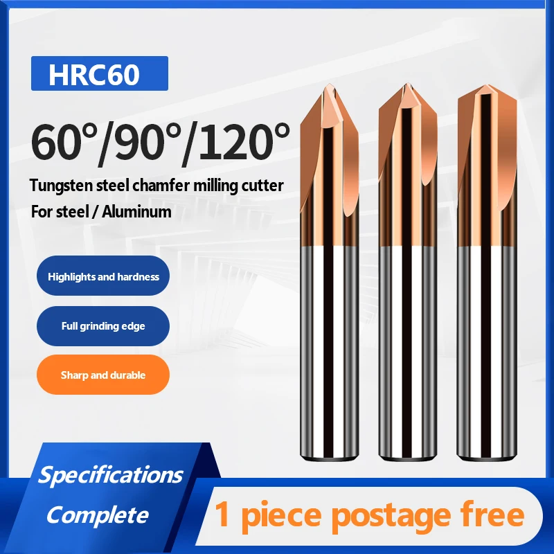 HRC60-Chamfer-Milling-Cutter-60-90-120-Degree-3-Flutes-Carbide-Corner ...