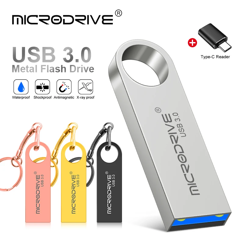 4-Colors-Metal-USB3-0-Flash-Drive-Pen-Drive-16GB-32GB-64GB-128GB-Real ...