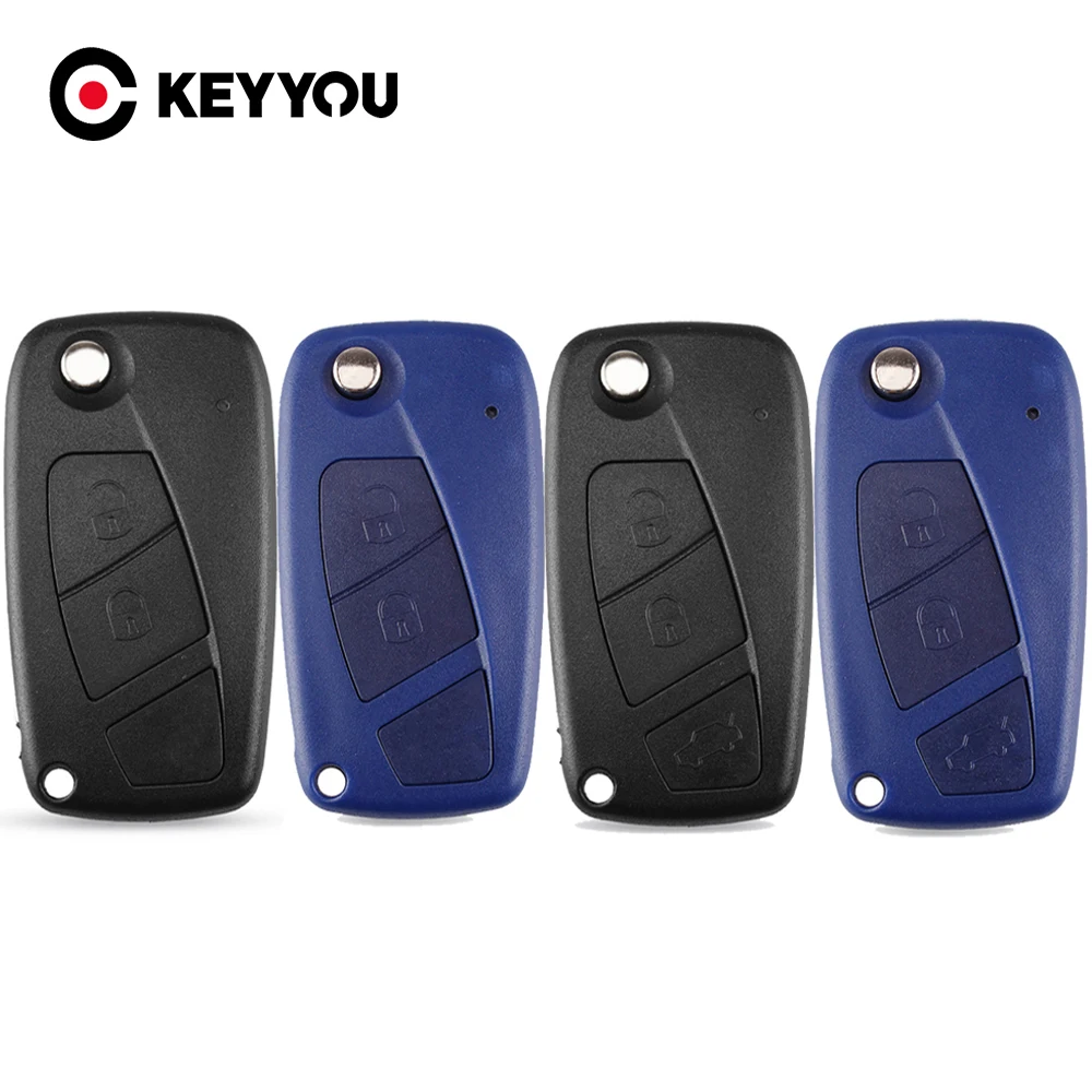 Keyyou 2/3 Buttons Flip Remote Key Fob Case Shell For Fiat Iveco Punto ...