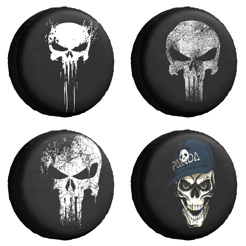 Skeleton-Skull-Spare-Wheel-Tire-Cover-Case-Bag-Pouch-for-Jeep-Pajero ...