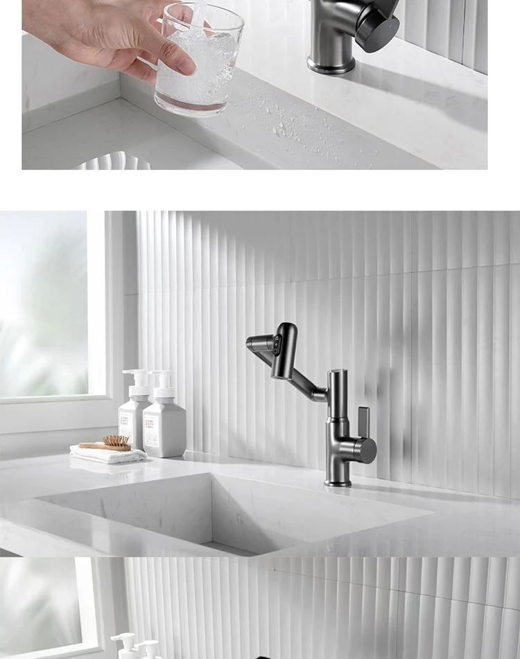 Luxury Swivel Faucet with Temperature Display - FaucetBazaar