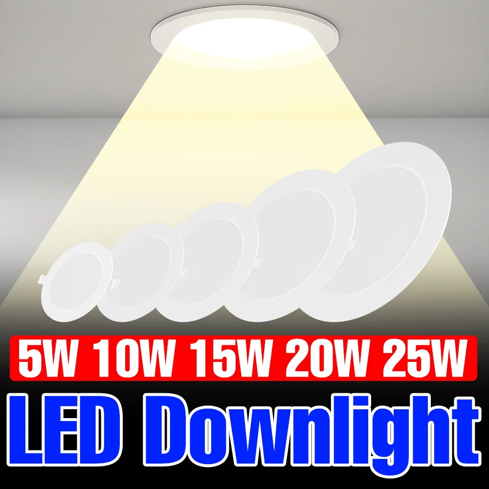 25W LED Downlight Recessed Round Ceiling Lamp 220V Spotlight Cold White ...