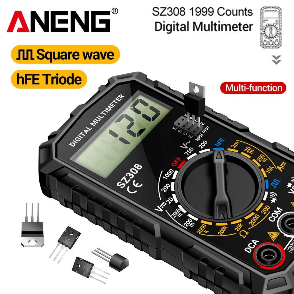 ANENG-SZ308-Tester-1999-Counts-Multitester-HFE-Triode-Square-Wave ...