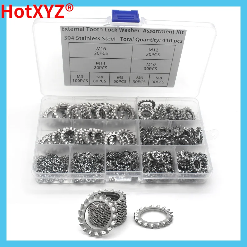 Stainless Steel 304 External Tooth Lock Washer M3~M16 Stop External ...