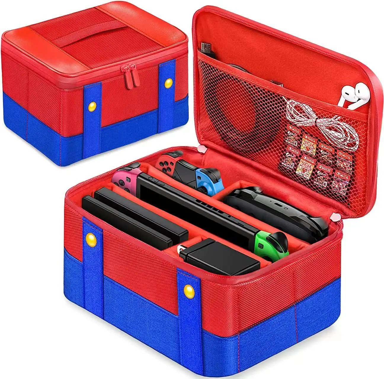 Red Blue Large Capacity Carrying Storage Case Portable Travel Soft ...
