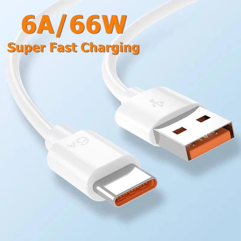6A Super Fast Charging Type-C USB Cable for Huawei Honor Xiaomi Redmi ...