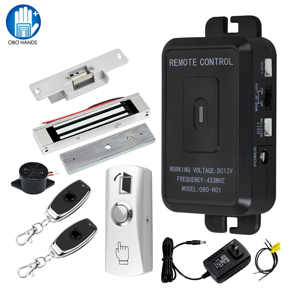 433MHz-Door-Wireless-Access-Controller-System-Kit-Remote-Control-Unlock ...