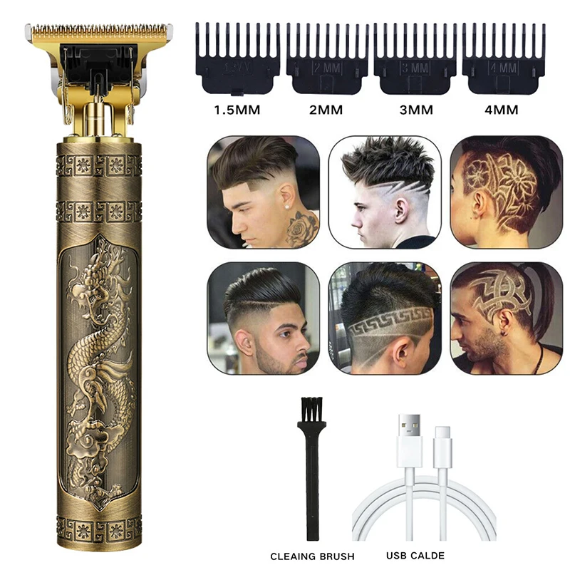 Tondeuse multi-usages,Tondeuse électrique Vintage T9 pour hommes,rasoir professionnel ...