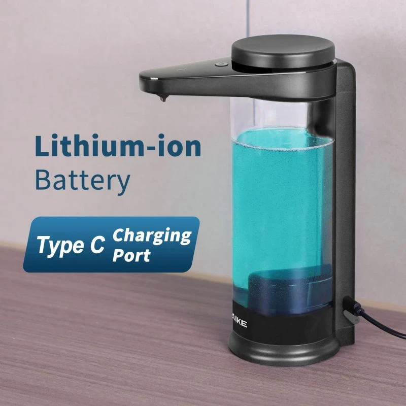 Aike 500ml Automatic Liquid Soap Dispenser For Kitchen Rechargeable ...
