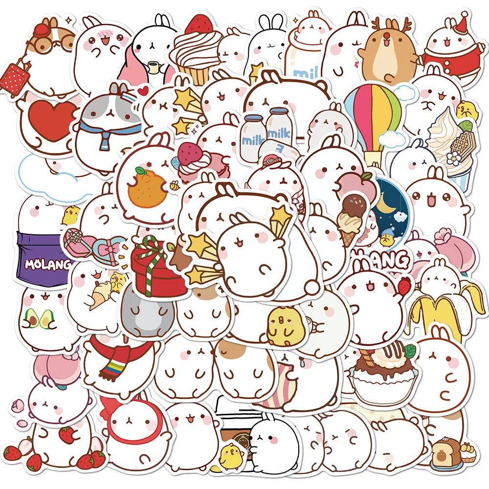 50pcs-Cute-Fat-Rabbit-Stickers-For-Glass-Scrapbook-Guitar-Phone ...